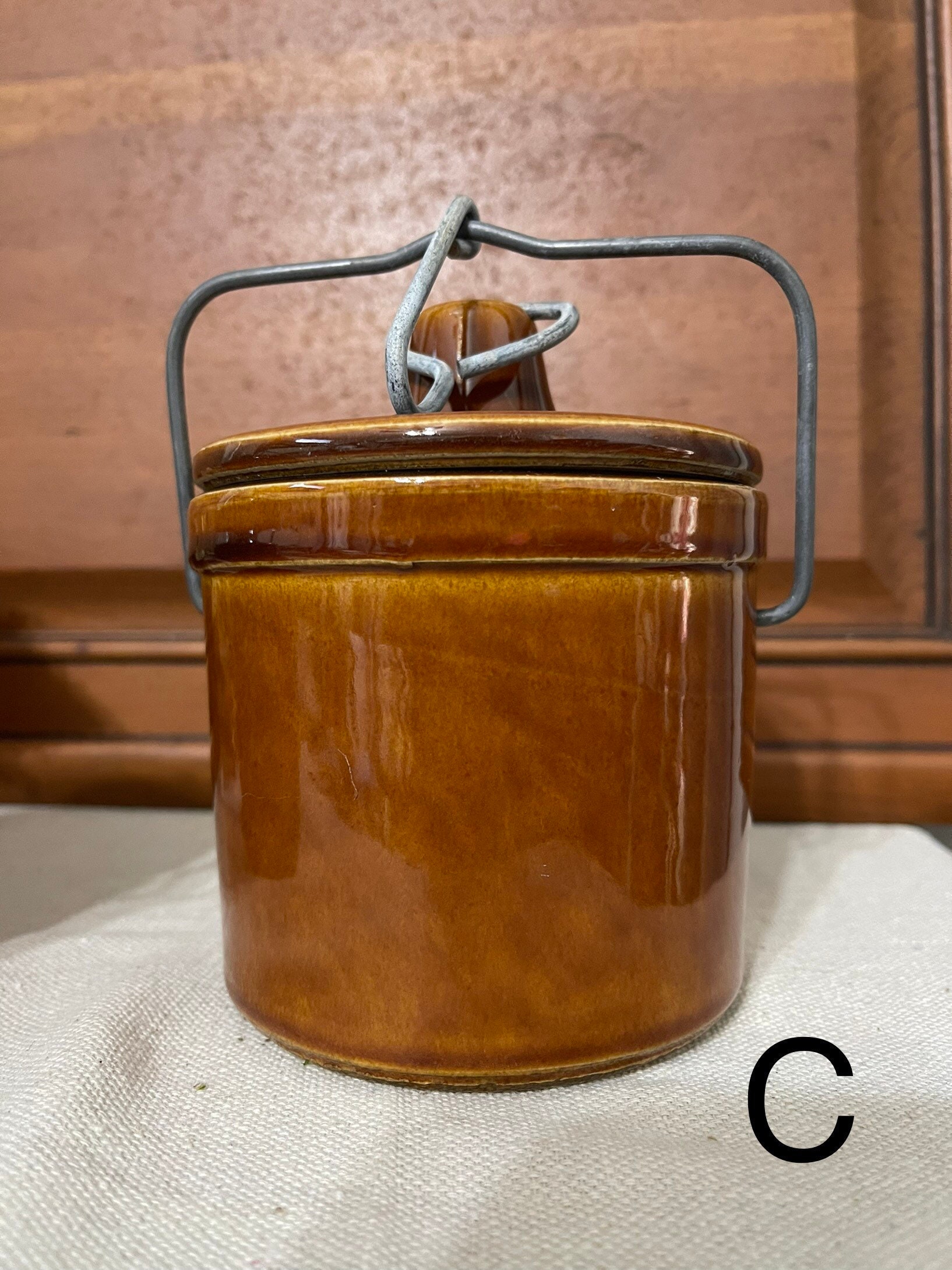 Vintage Cheese/butter Crocks Metal Closure // Farmhouse / French ...