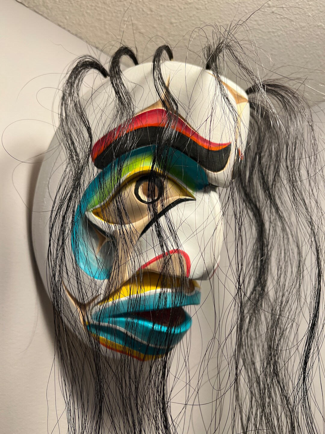 Coast Salish Wind Mask. Yellow Cedar Carving - Etsy