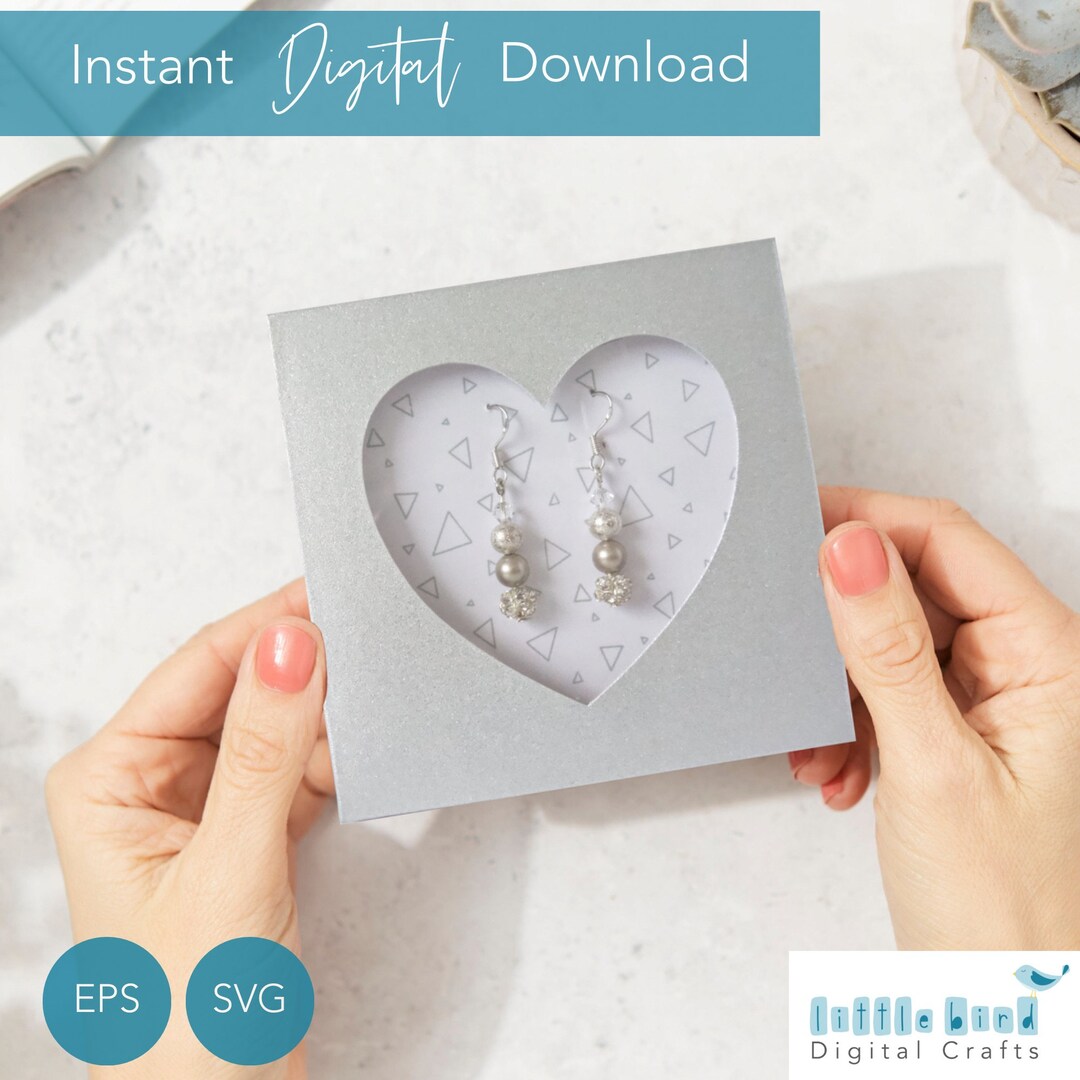 Heart Window Box Template SVG. Jewellery Gift Box SVG Template ...