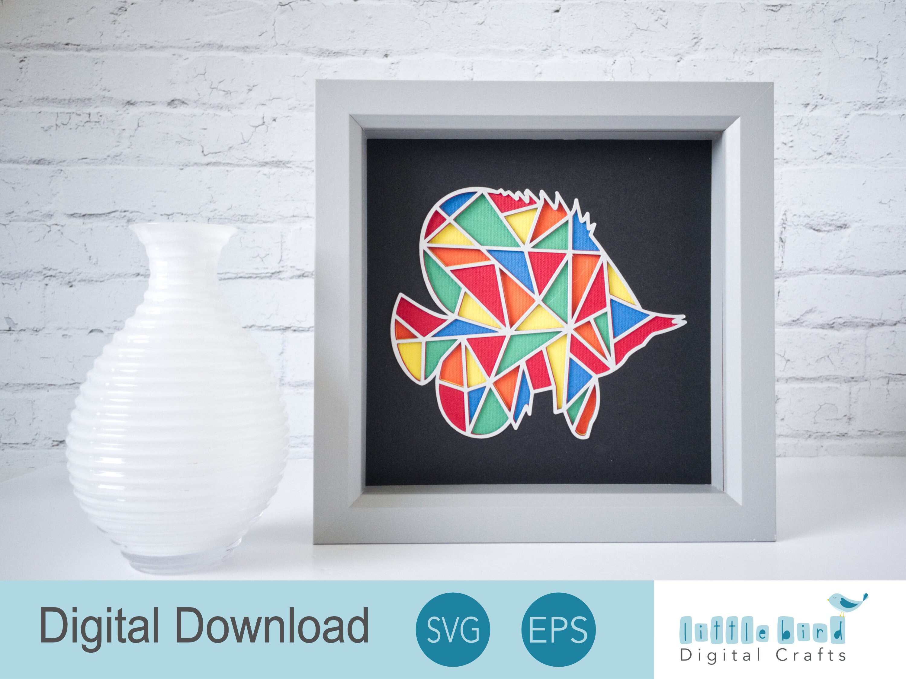 Layered Tropical Fish SVG Geometric Sea Animals SVG for 3d - Etsy