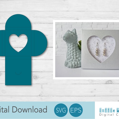Heart Window Box Template SVG. Jewellery Gift Box SVG - Etsy