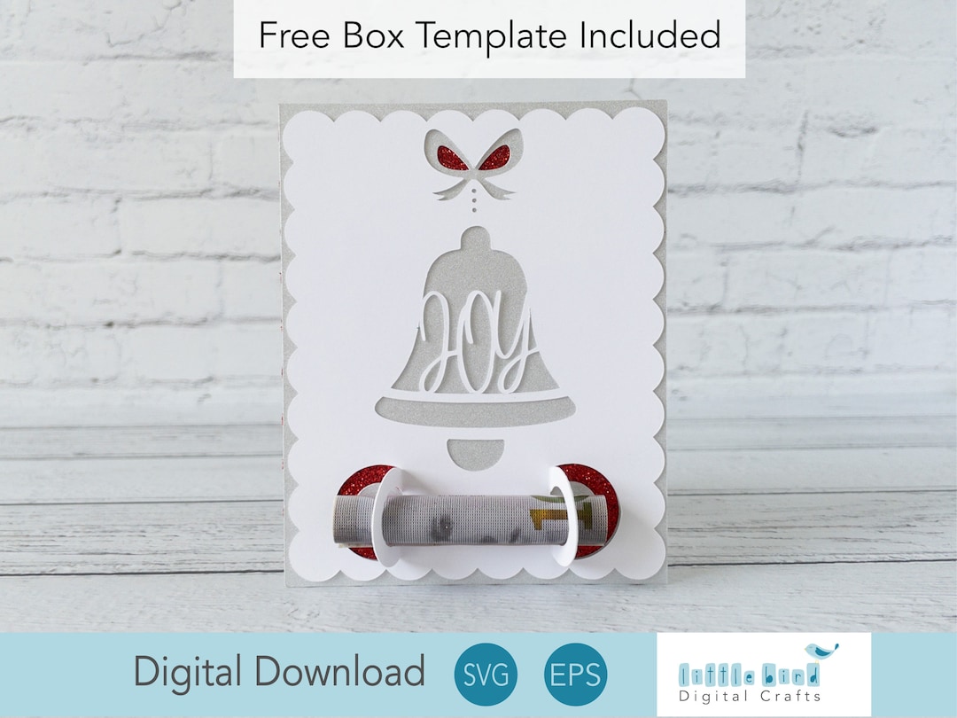 Christmas Bell Money Holder SVG, Christmas Bell SVG for Money Gift ...