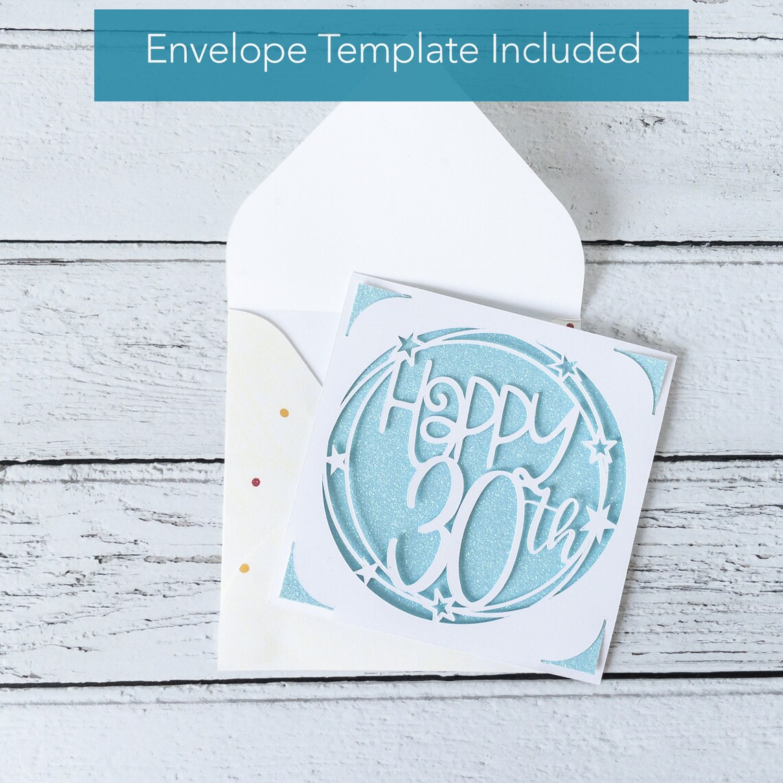 Happy 30th Birthday Card SVG, 30th Birthday SVG Paper Cut Template ...