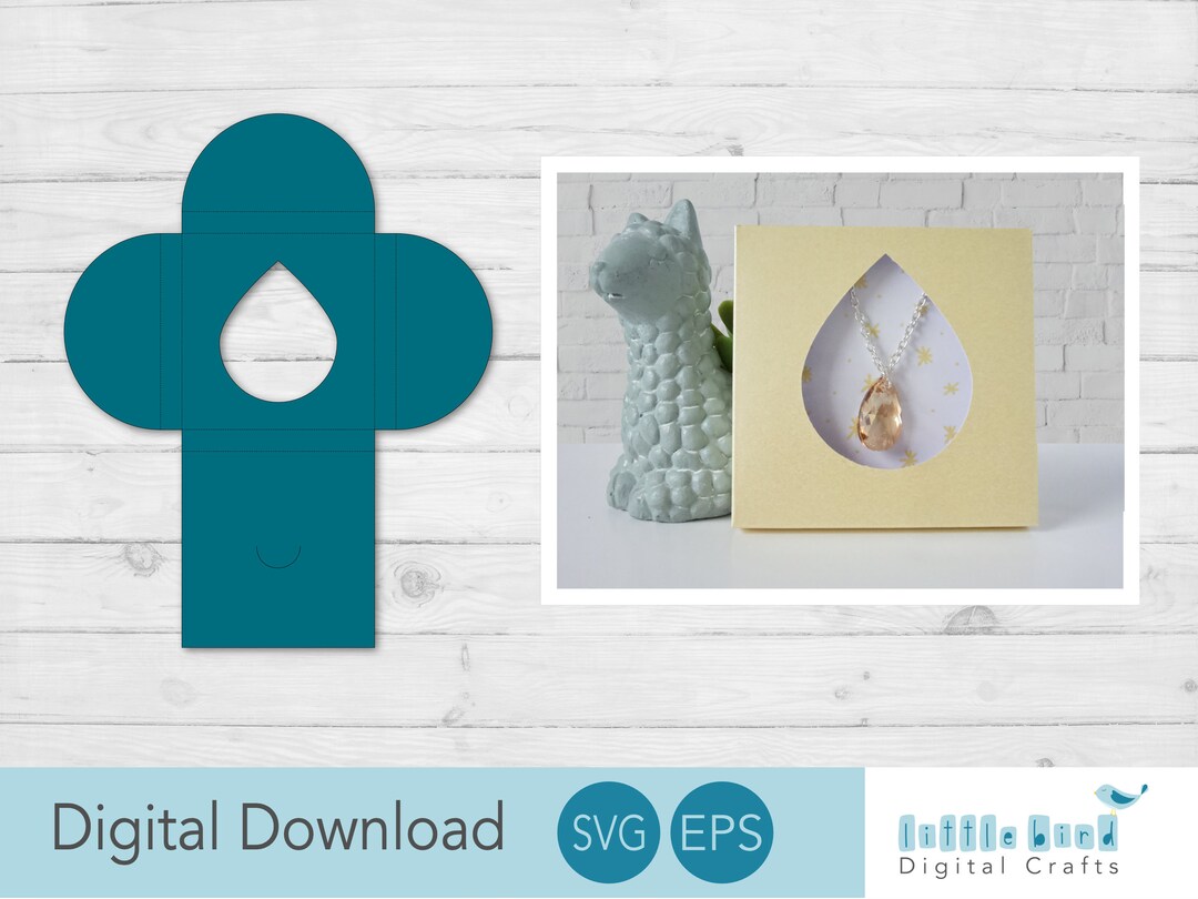 Necklace Box Template SVG. Jewellery Packaging Template. - Etsy
