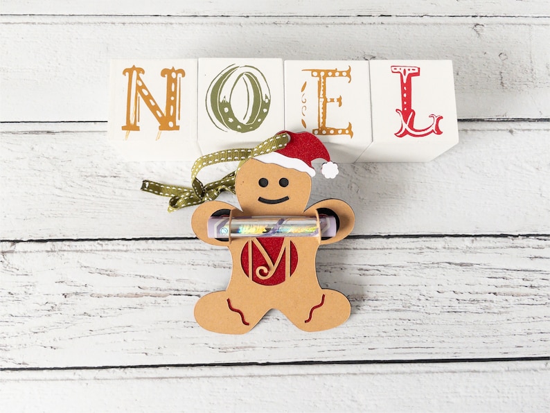 Gingerbread Man Money Holder SVG Christmas Money Holder - Etsy