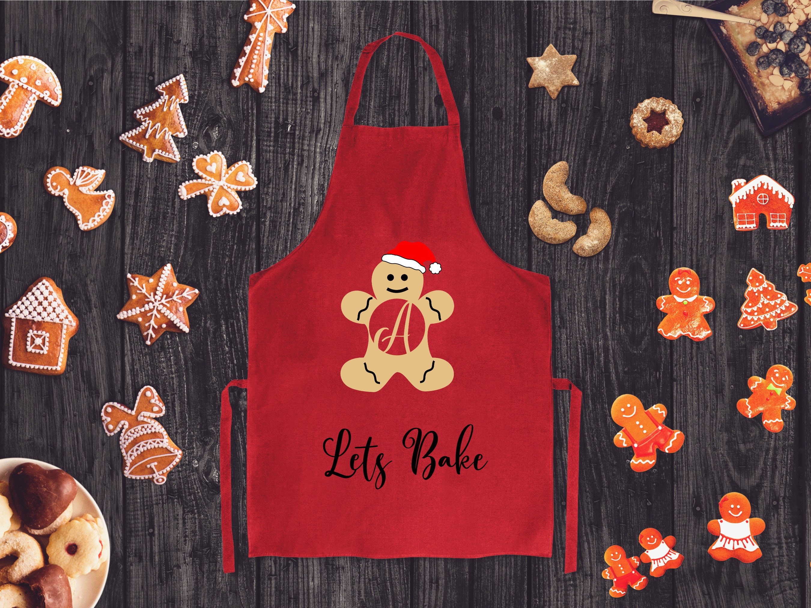 Gingerbread Man Monogram Christmas SVG Bundle Monogram Letter - Etsy