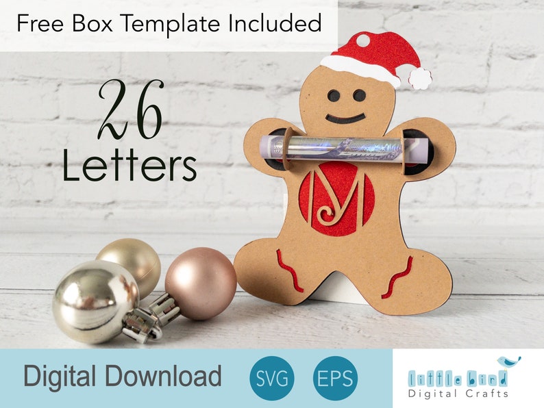 Gingerbread Man Money Holder SVG Christmas Money Holder - Etsy