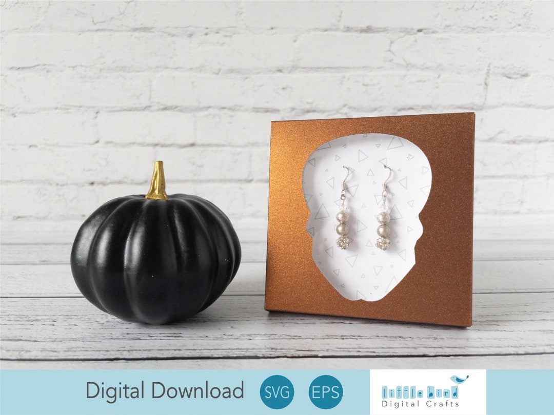 Skull Window Box Template SVG. Jewellery Gift Box SVG Template ...