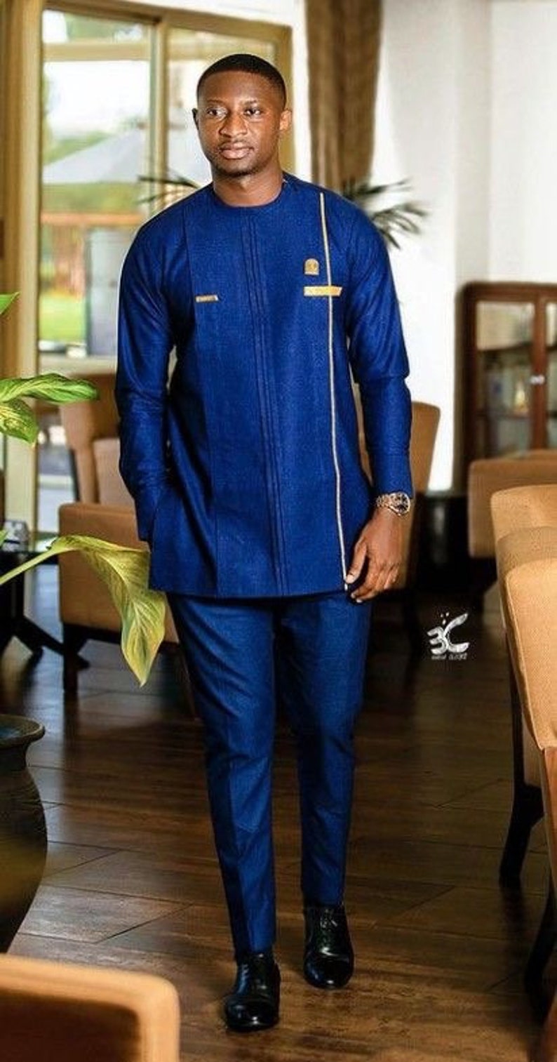 Blue Bespoke Senator for Men Men Senator Wears African - Etsy