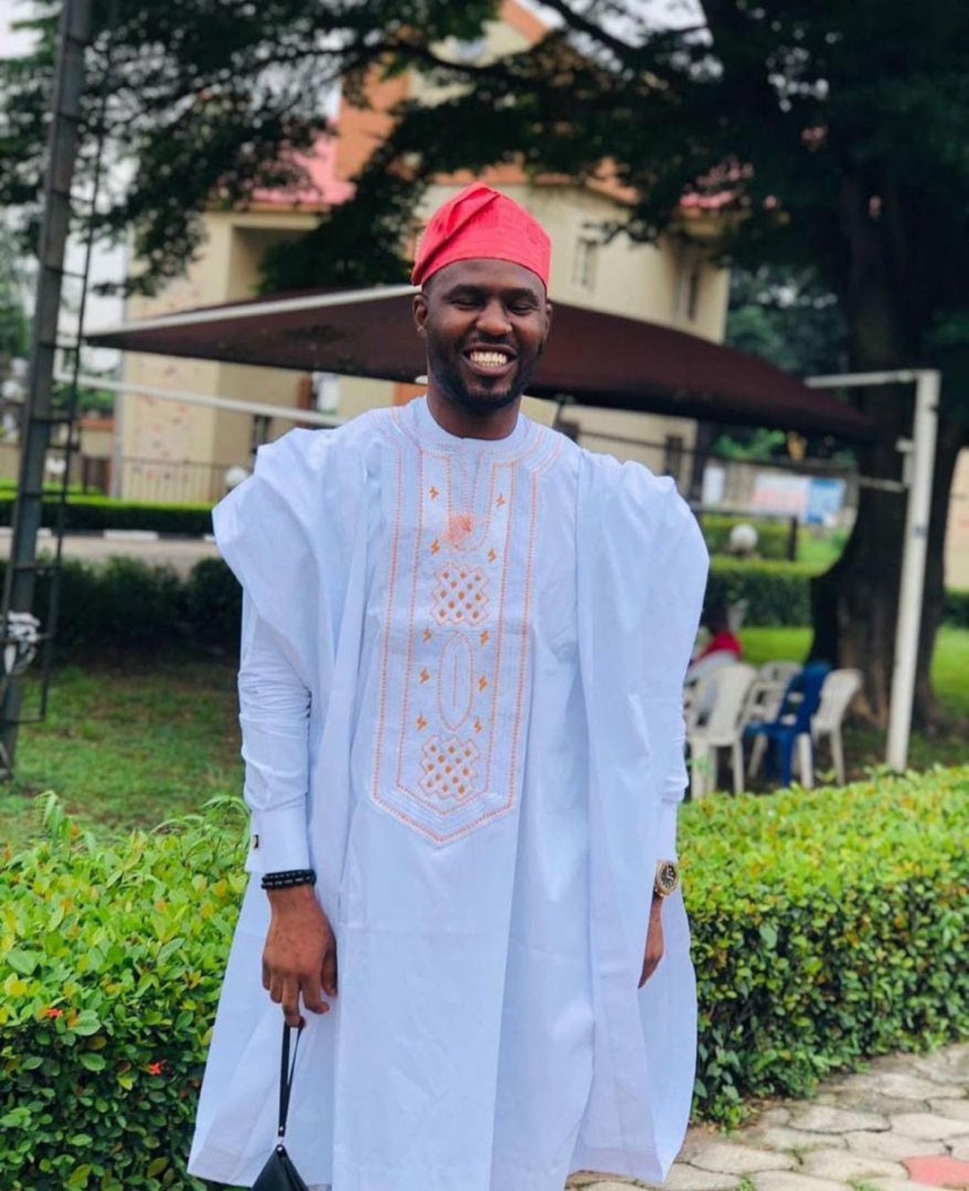 African Men's Agbada, Native Attire With Matching Hat, Kaftan Suit ...