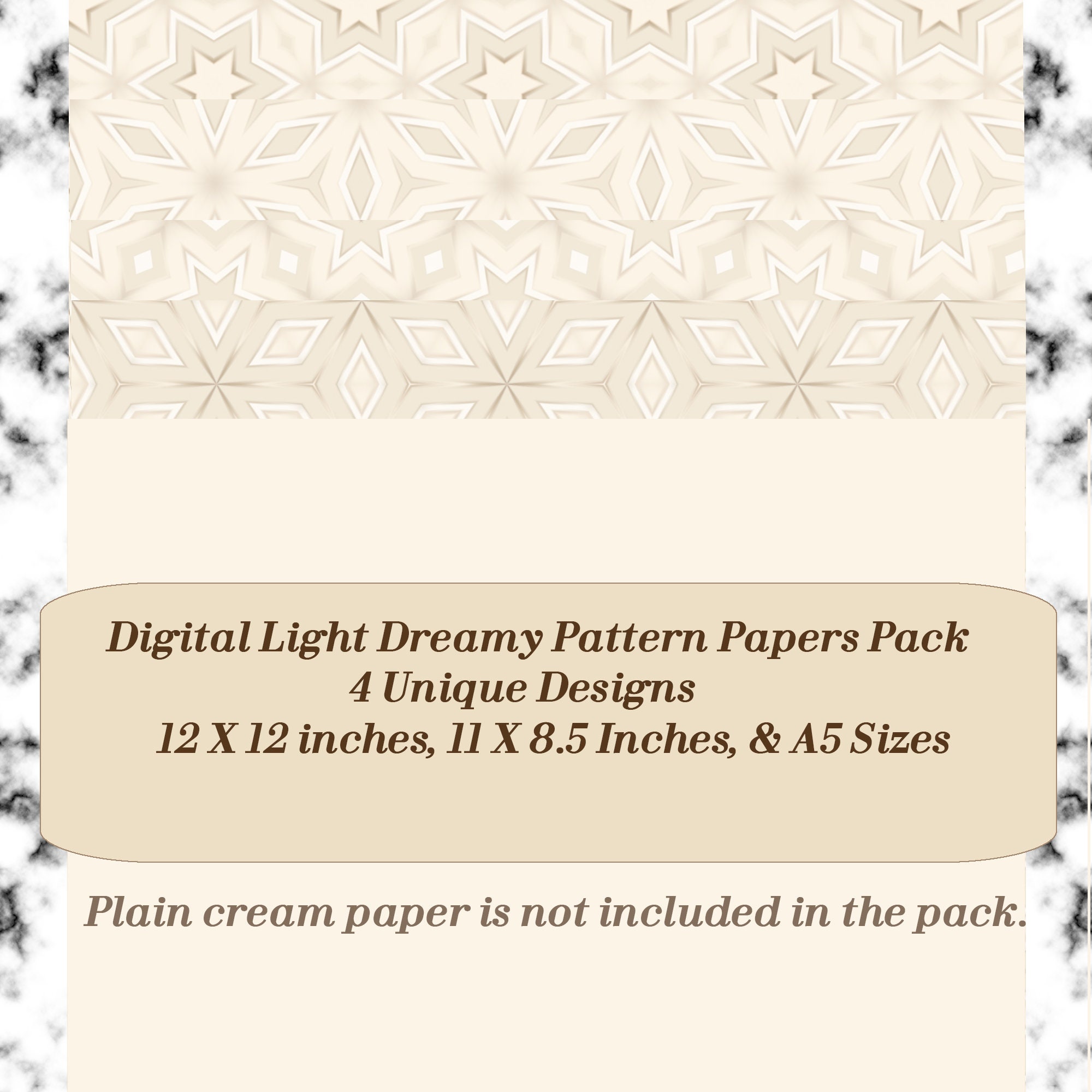 Digital Light Dreamy Patterns Papers Pack Instant Download - Etsy