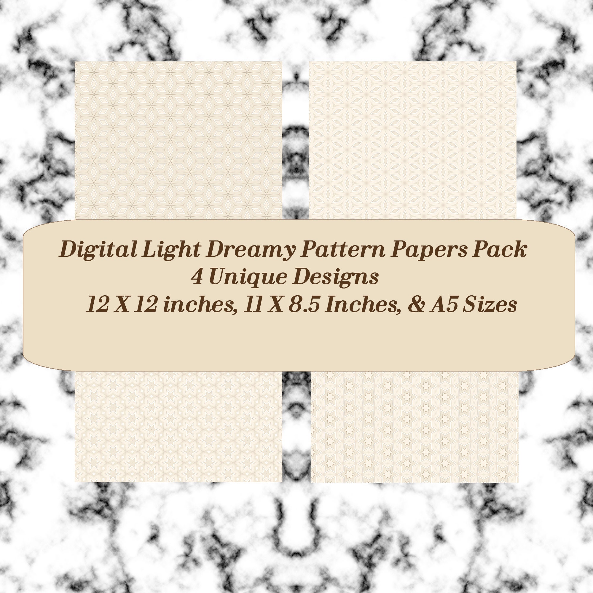 Digital Light Dreamy Patterns Papers Pack Instant Download - Etsy