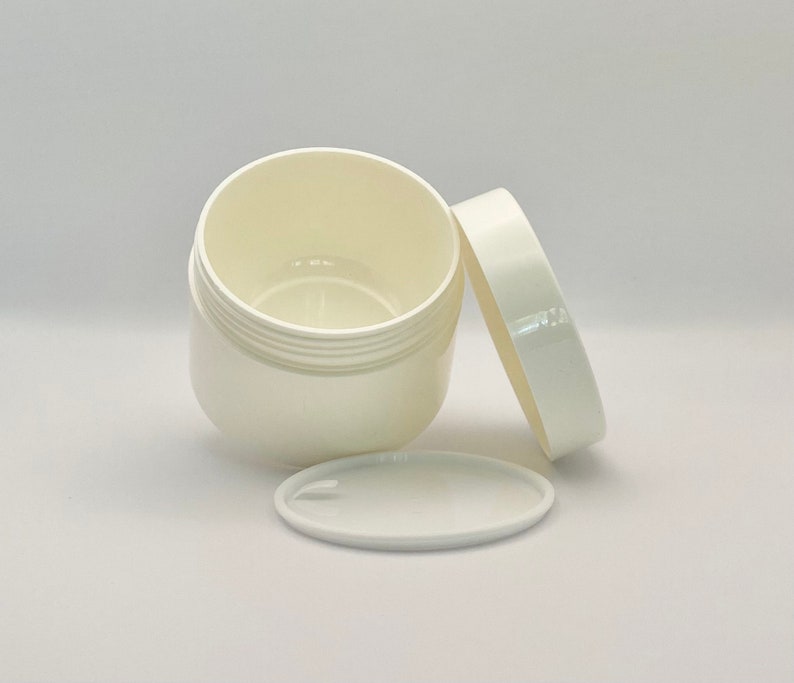 4oz Empty White Jar , Cosmetic Container With Lid - Etsy
