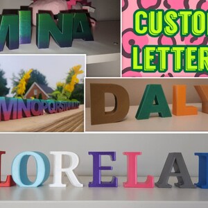 3" - 3D Printed Letters to Personalize Children's Rooms Nursery ...