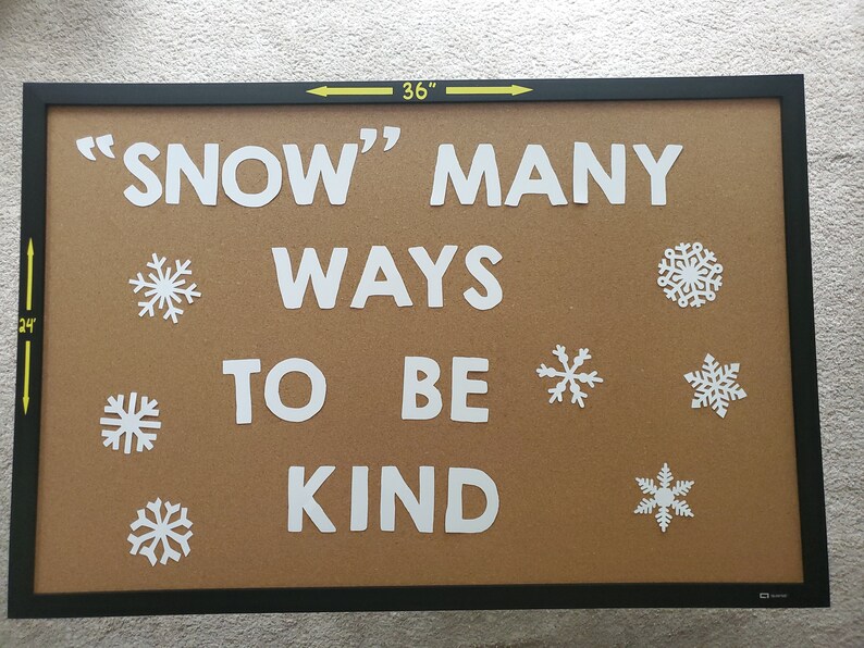Classroom Pre-made Bulletin Board Letters snow - Etsy