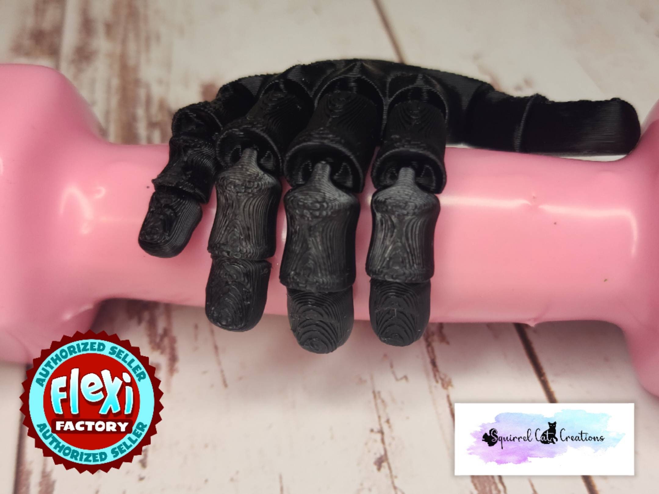 3D Flexi Factory Articulated Hand Keychain 3D Printed - Etsy