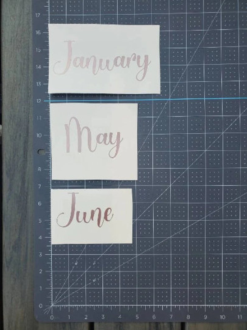 Permanent Window Decal - Months of the Year Labels, Decal Vinyl Bundle ...