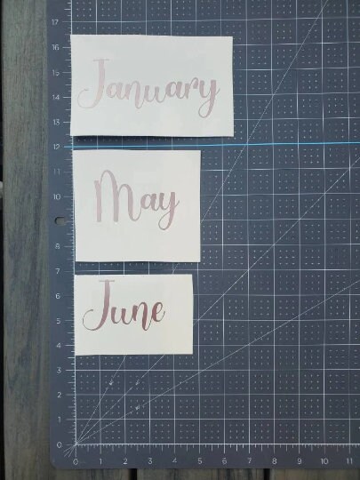 Permanent Window Decal - Months of the Year Labels, Decal Vinyl Bundle ...