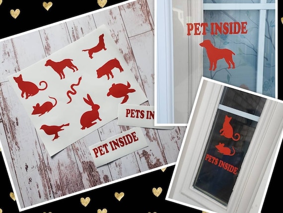 Vinyl Decal in Case of Emergency Pets Inside Sticker | Etsy