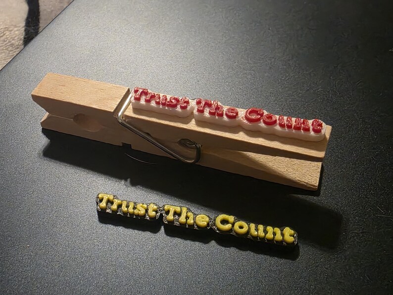Trust the Count 3D Printed Cheer Pin Wording Set of 10 | DIY ...