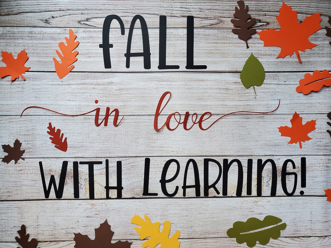 Classroom Pre-made Bulletin Board Letters FALL in Love | Etsy