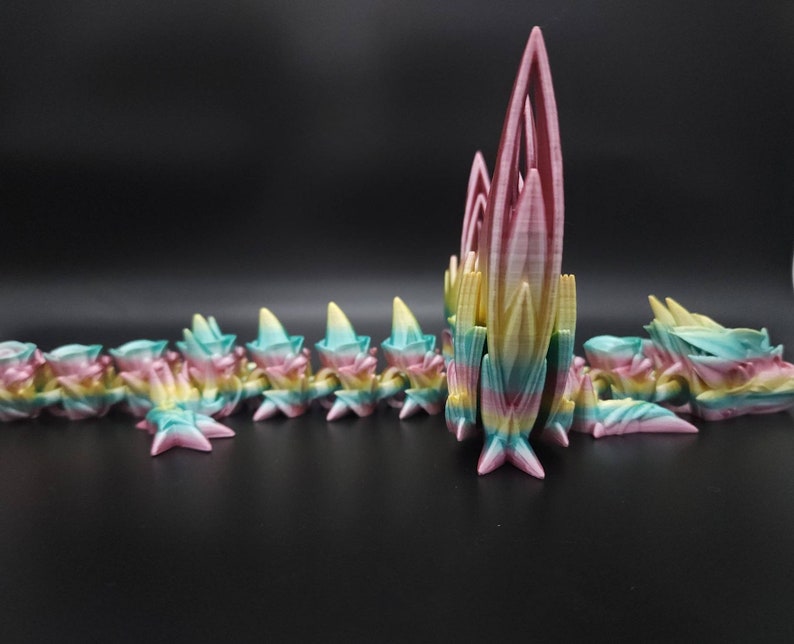 3D Printed Rose Dragon With Wings Present Authorized - Etsy