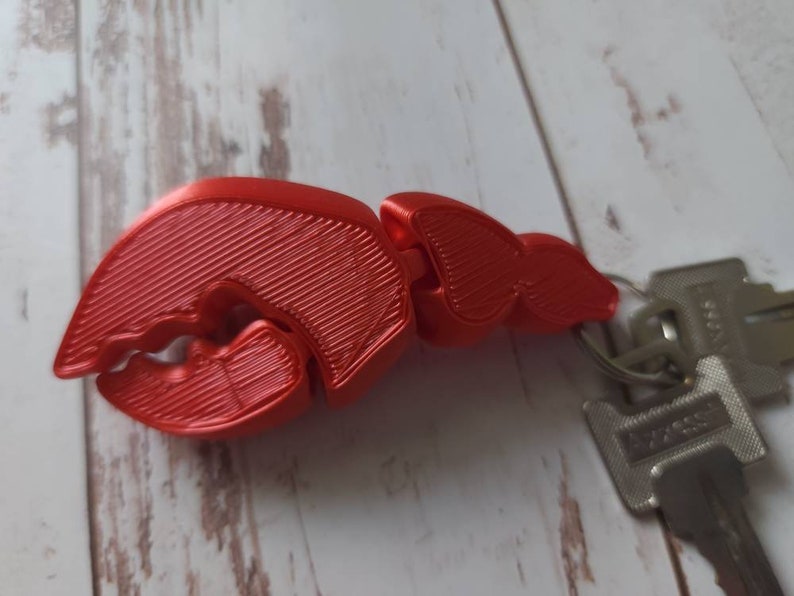 3D Flexi Factory Lobster Crab Claw Keychain Maine Cape Cod - Etsy