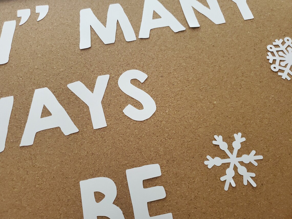 Classroom Pre-made Bulletin Board Letters snow - Etsy