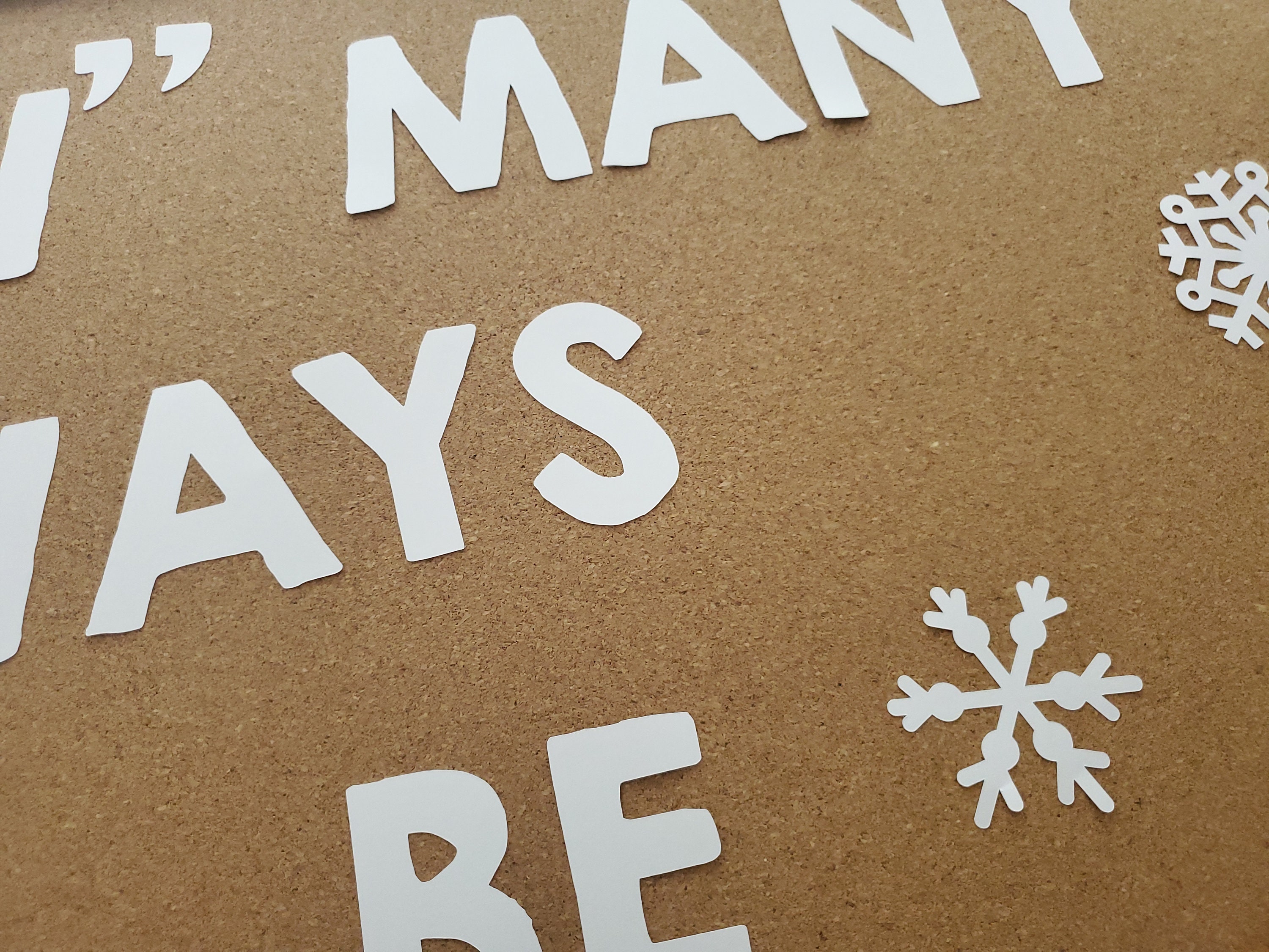 Classroom Pre-made Bulletin Board Letters snow - Etsy