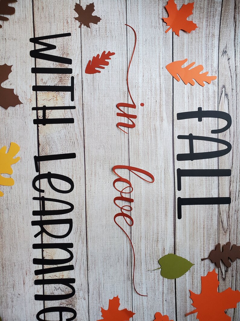 Classroom Pre-made Bulletin Board Letters FALL in Love | Etsy