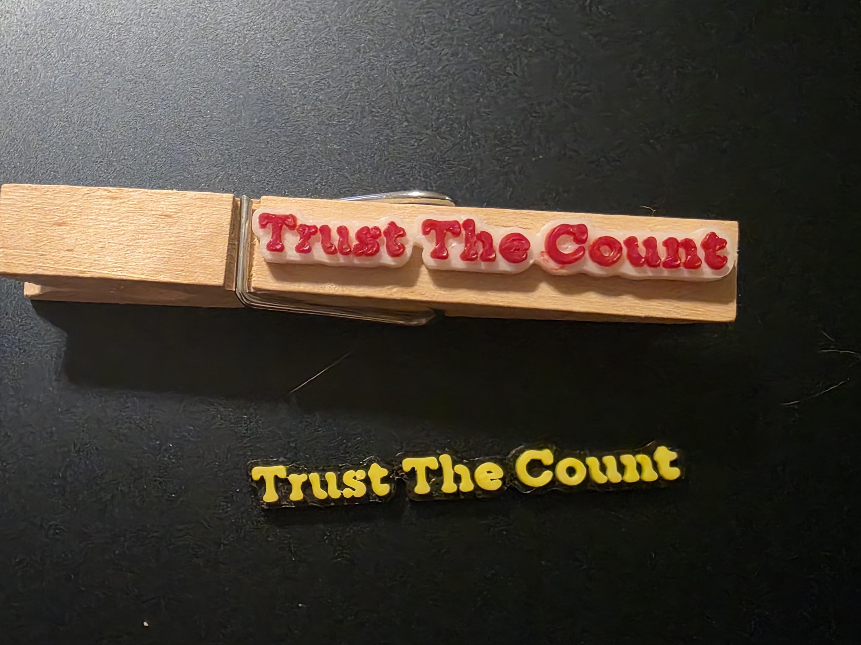 Trust the Count 3D Printed Cheer Pin Wording Set of 10 | DIY ...