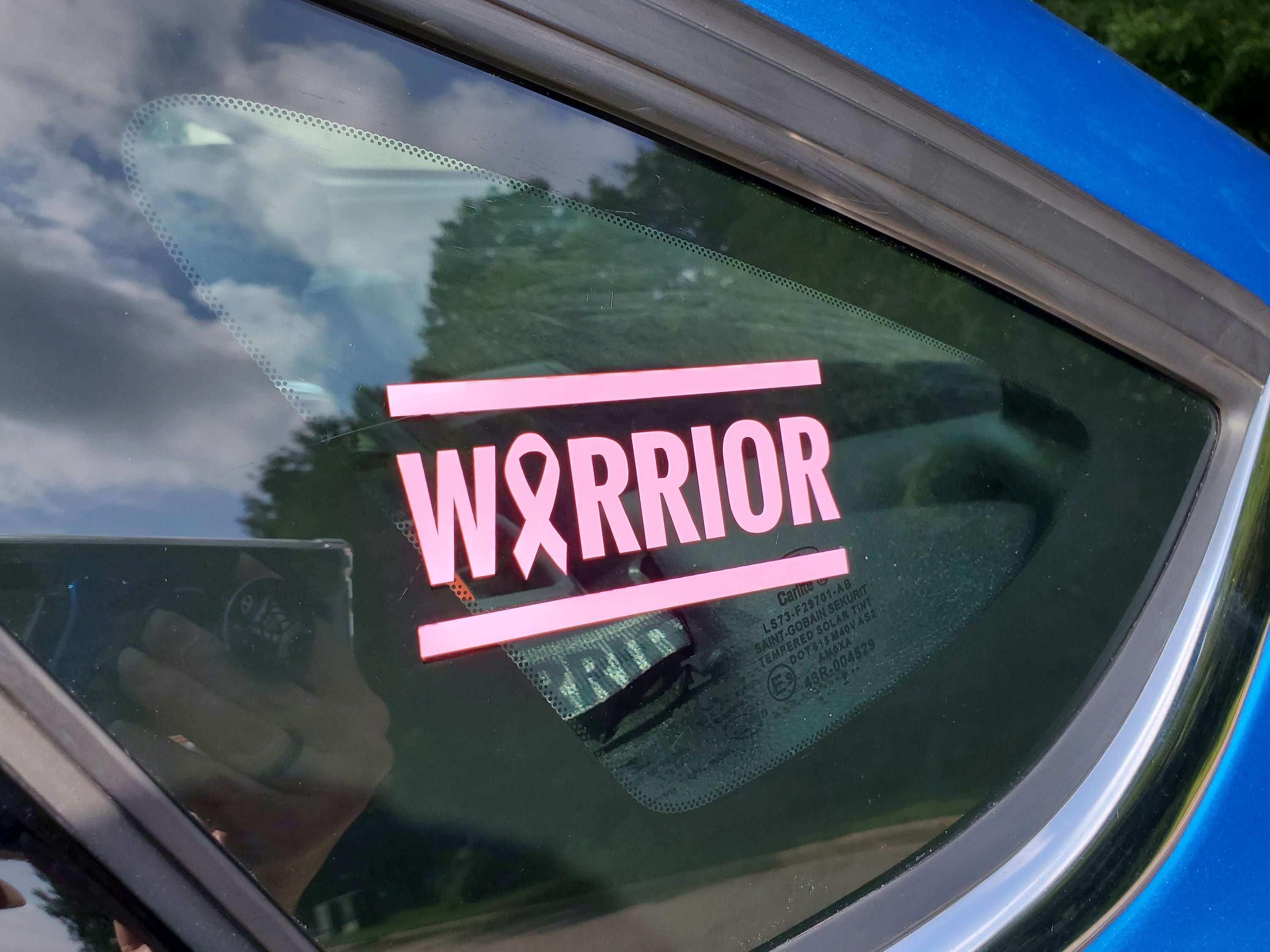 Window Decal Breast Cancer Awareness Warrior October - Etsy