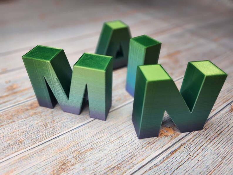 3 3D Printed Letters to Personalize Children's - Etsy