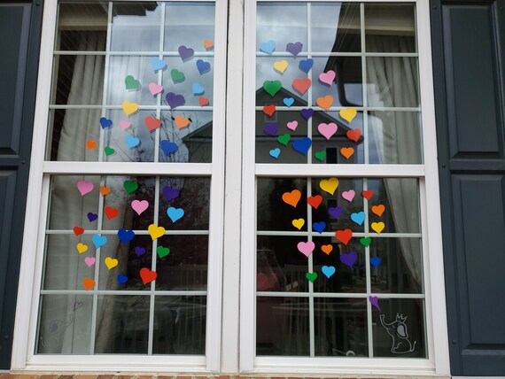 Window Decal Rainbow Window Decal inthistogether Heart - Etsy