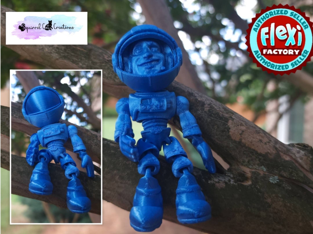 3D Flexi Astronaut Fidget Toy – Moving Face Shield, Desk Decor - Etsy
