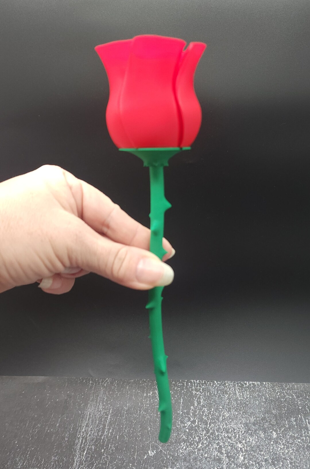 3D Printed Red Rose - Everlasting Flower, Anniversary Gift (10") - Etsy