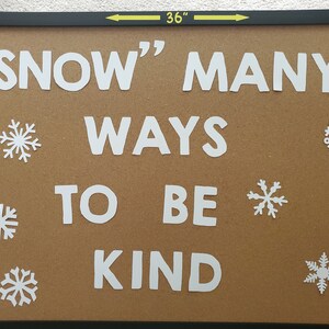 Classroom - Pre-made Bulletin Board Letters - "snow" Many Ways to Be ...