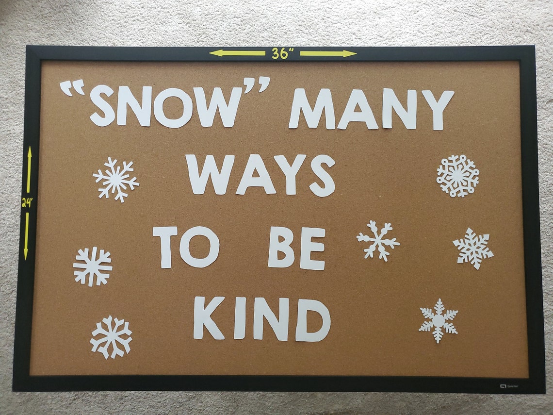 Classroom Pre-made Bulletin Board Letters snow - Etsy