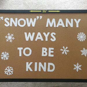 Classroom - Pre-made Bulletin Board Letters - "snow" Many Ways to Be ...