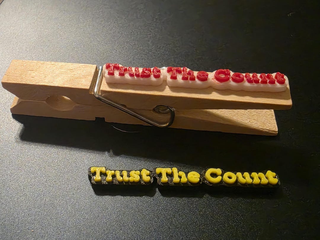 Trust the Count 3D Printed Cheer Pin Wording Set of 10 | DIY ...