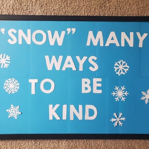 Classroom - Pre-made Bulletin Board Letters - "snow" Many Ways to Be ...