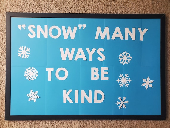 Classroom Pre-made Bulletin Board Letters snow - Etsy