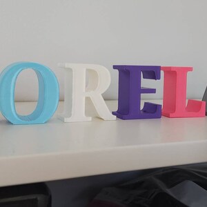 3" - 3D Printed Letters to Personalize Children's Rooms Nursery ...