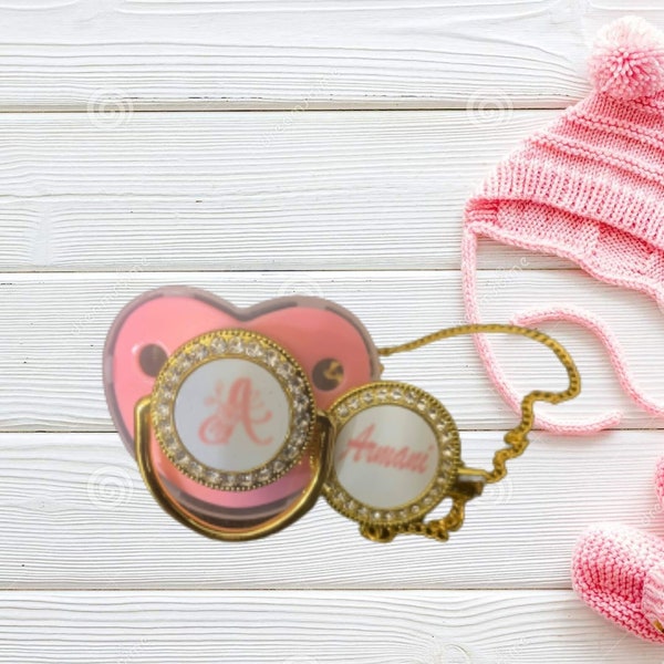 Monogram Pacifier - Etsy