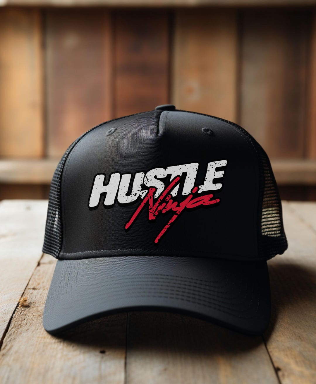 Hustle Ninja Trucker Hat | Motivational Hats | Inspirational Quotes on ...