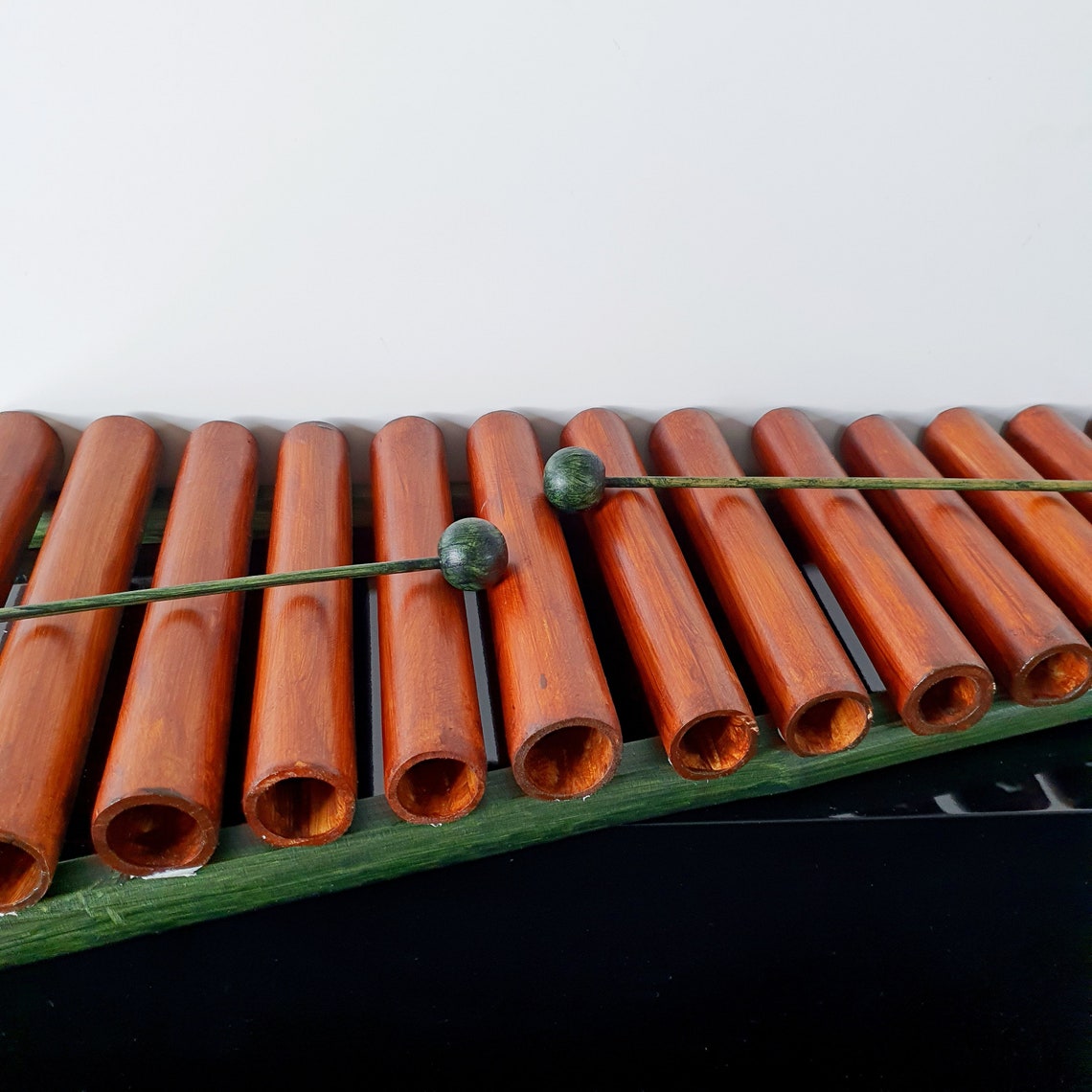 Wooden Bamboo Musical Instrument Xylophone, Home Office Decorative Item ...