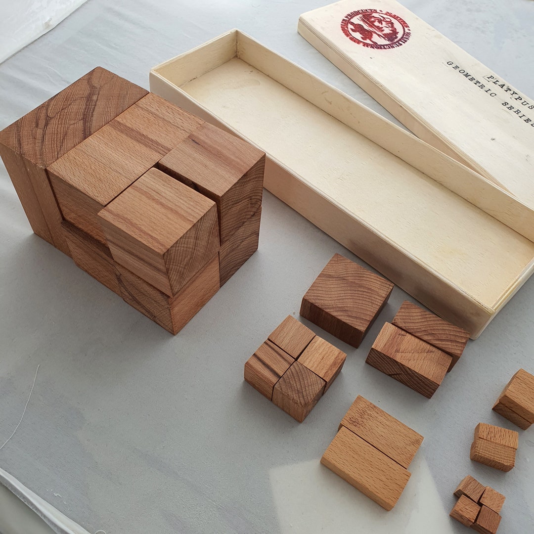 Wooden Cube Blocks for Arithmetic and Geometric Series, Wooden Handmade ...