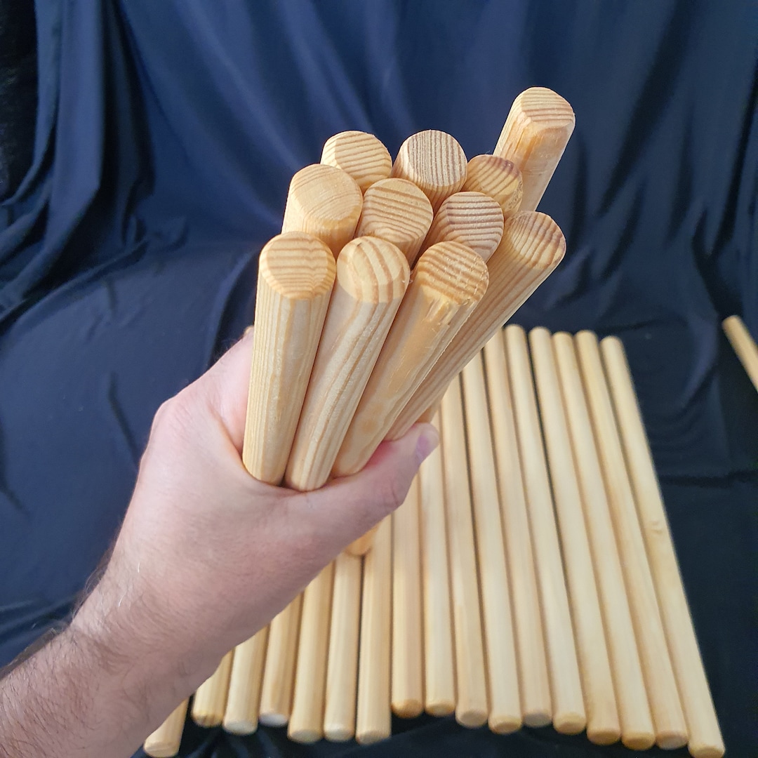 12" 20 Pcs Wooden Rhythm Sticks Set With Handbag, Wooden Percussion ...