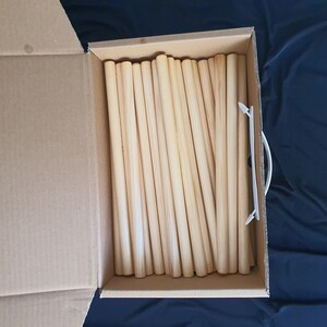 12" 20 Pcs Wooden Rhythm Sticks Set With Handbag, Wooden Percussion ...