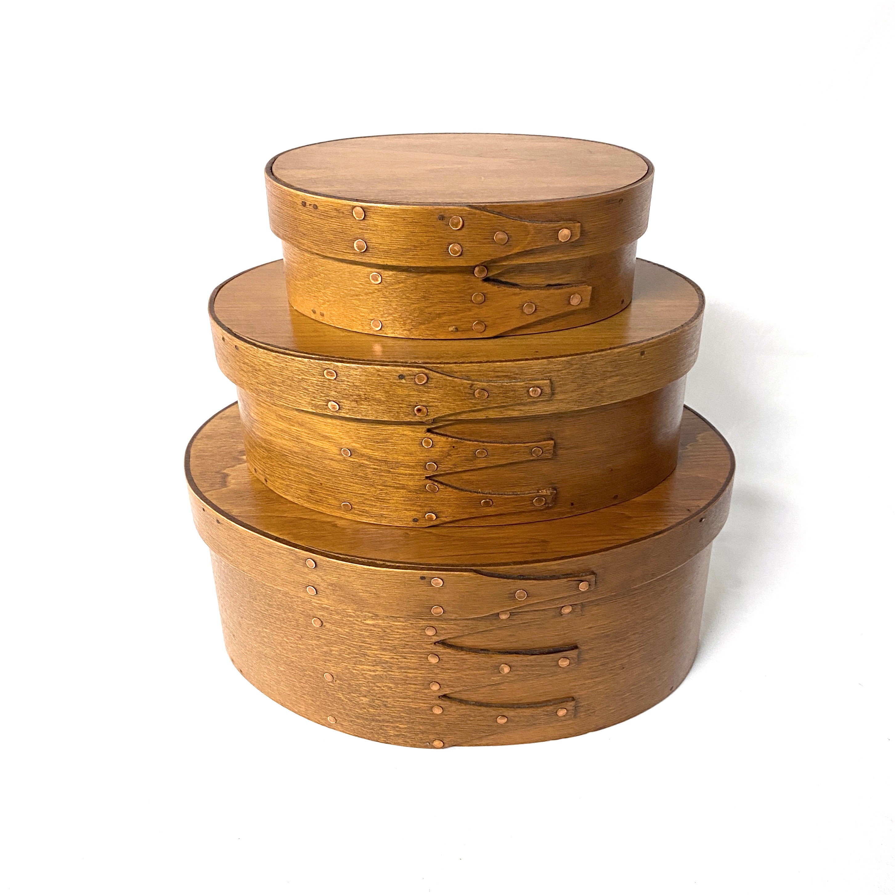 Vintage Bentwood Boxes, Set of Three Oval Shaker Boxes - Etsy